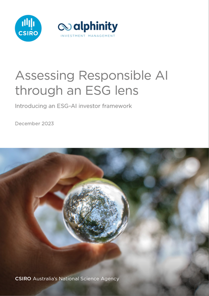 Responsible AI ESG Framework for investors - CSIRO